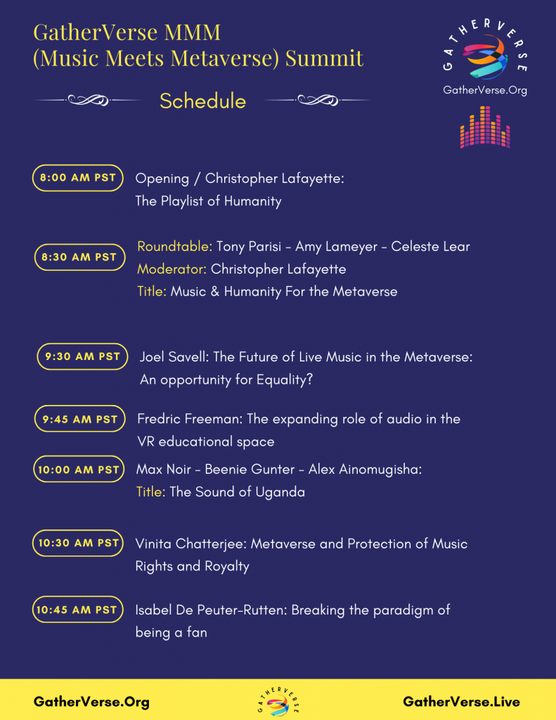 GatherVerse MMM (Music Meets Metaverse) Summit – GatherVerse.Live